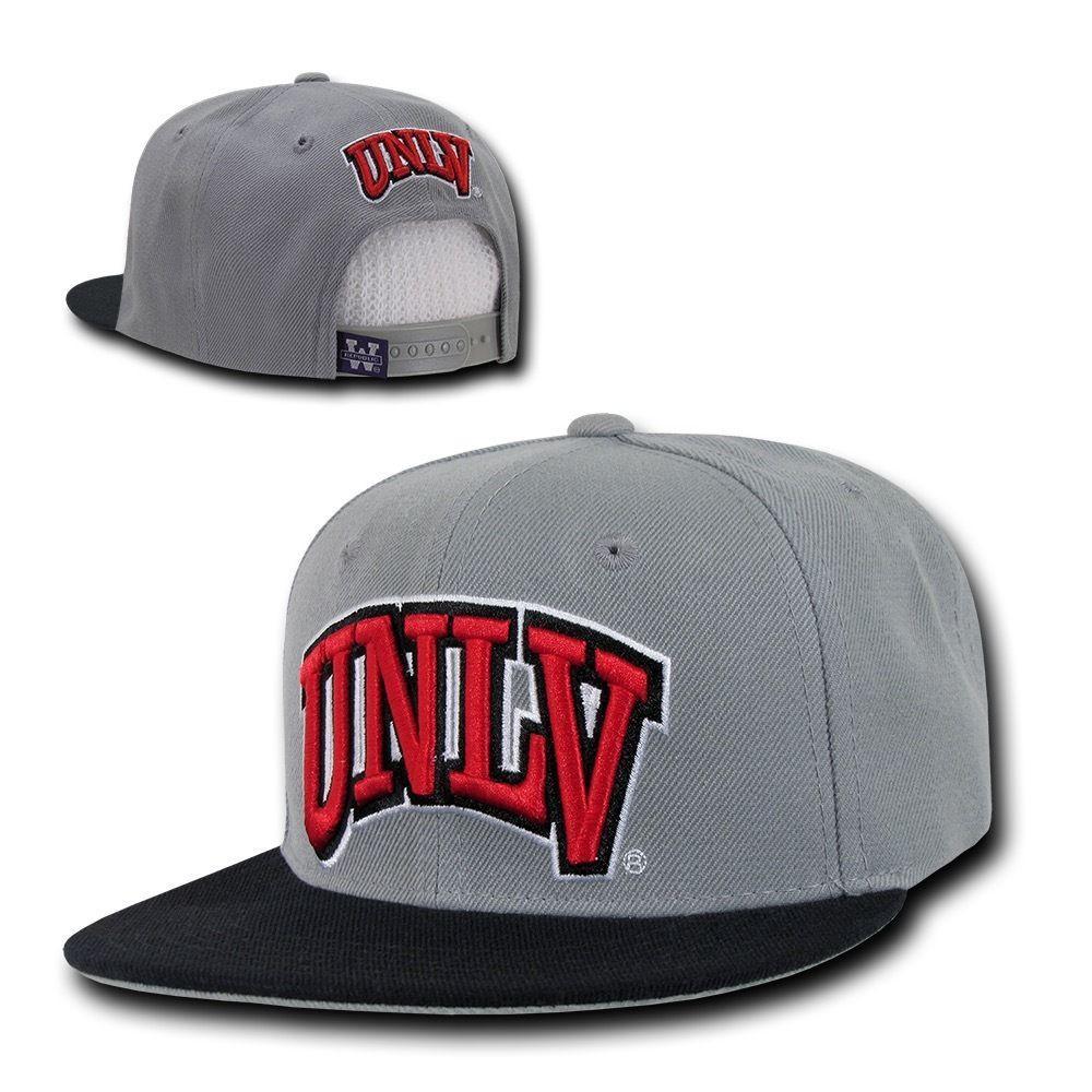 Ncaa Unlv University Nevada Las Vegas Snapback Baseball Caps Hat Grey