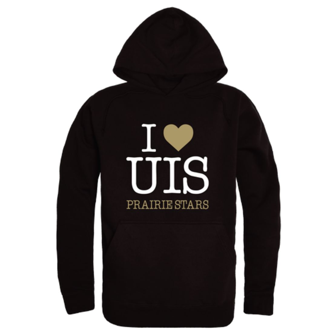 I Love University of Illinois Springfield Prairie Stars Fleece Hoodie