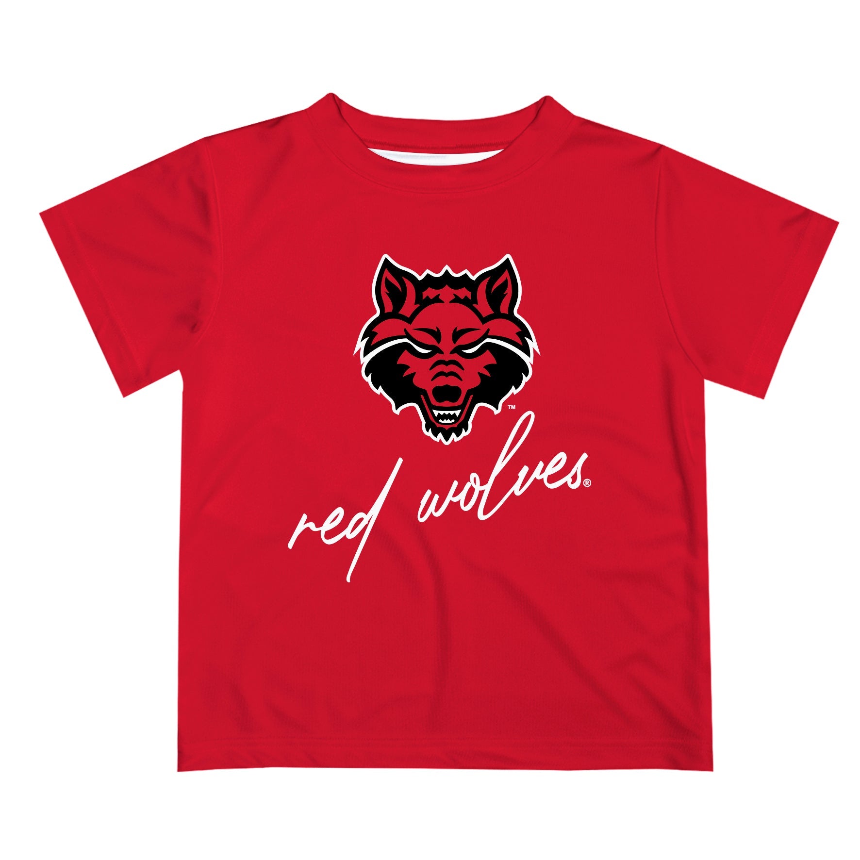 Arkansas State Red Wolves Script Red Short Sleeve Tee Shirt by Vive La