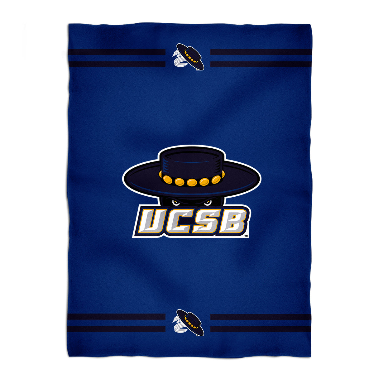 UC Santa Barbara Gauchos UCSB Game Day Soft Premium Blue Throw Blanket
