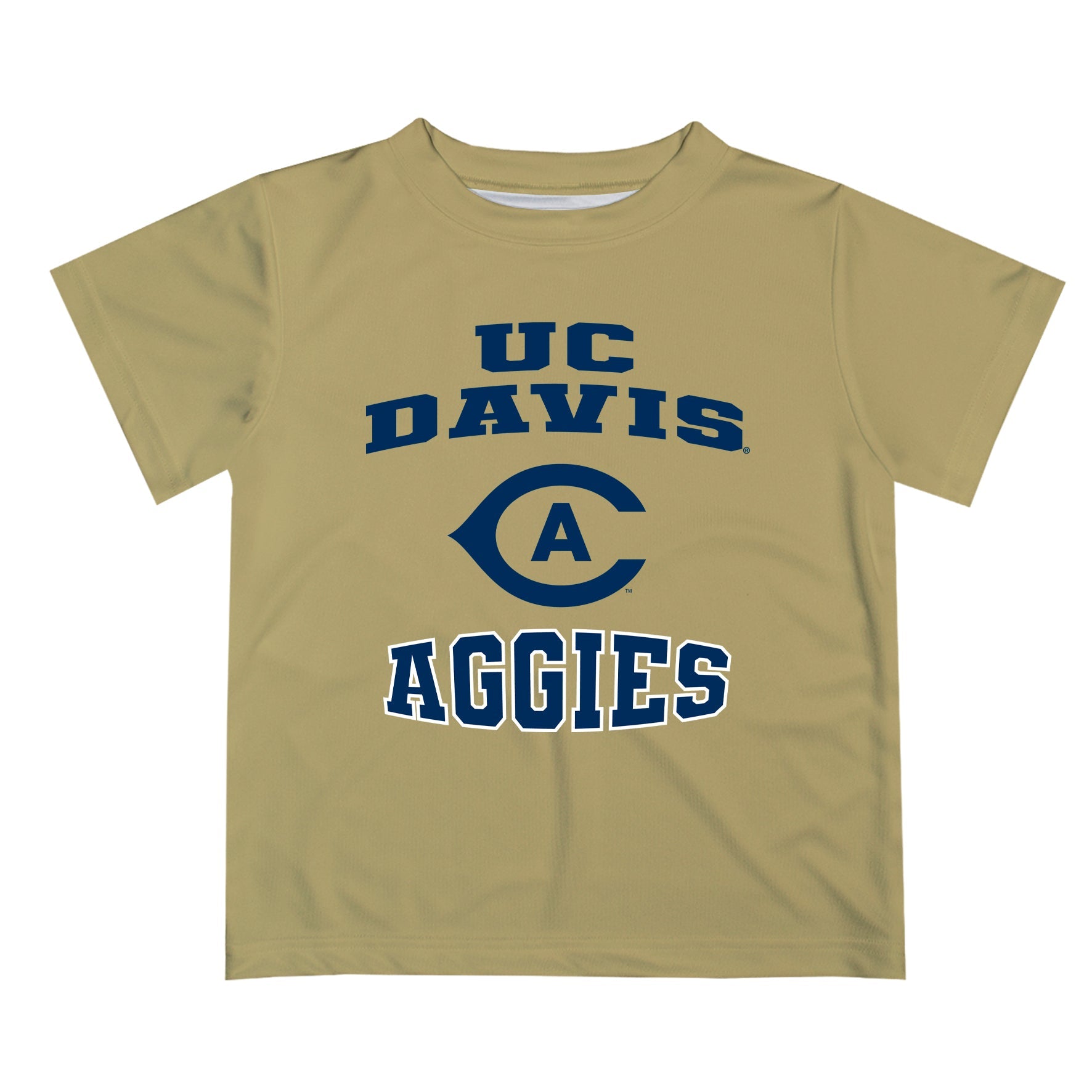 UC Davis Aggies Boys Game Day White Short Sleeve Tee Shirt by Vive La