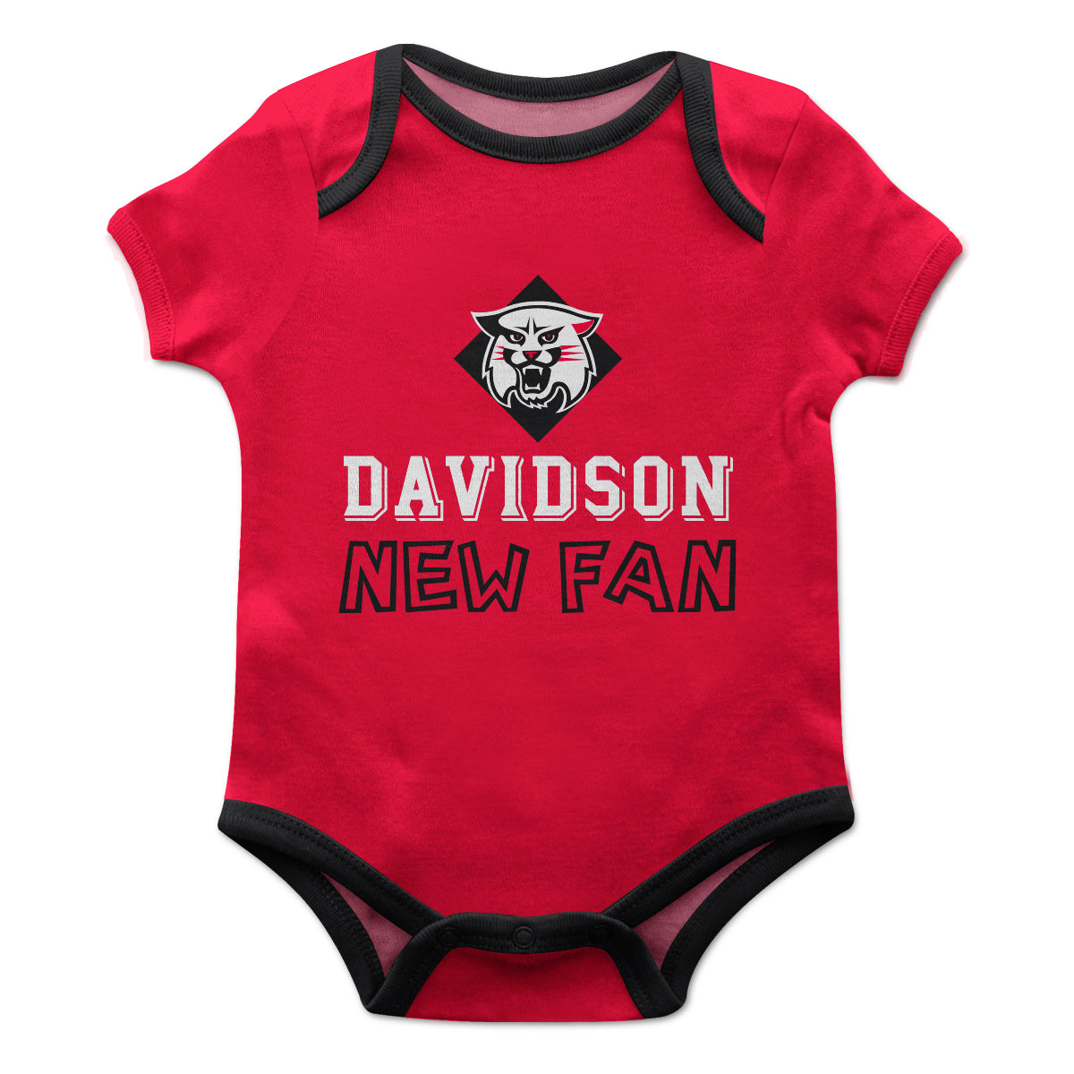 Davidson College Wildcats Infant Game Day Red Short Sleeve One Piece J