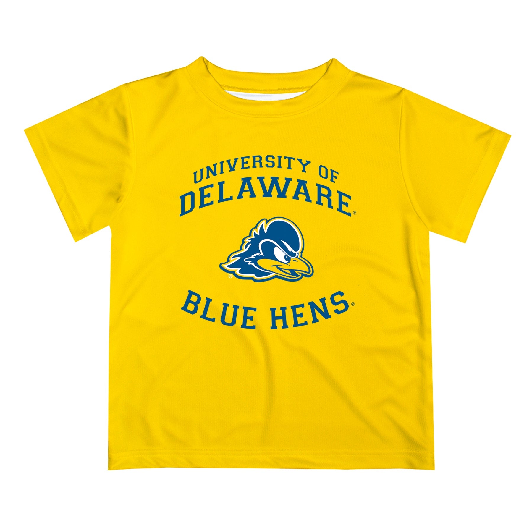 Delaware Blue Hens Boys Game Day Yellow Short Sleeve Tee Shirt by Vive