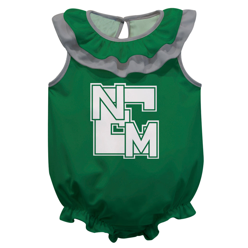 Eastern New Mexico University Greyhounds ENMU Green Sleeveless Ruffle
