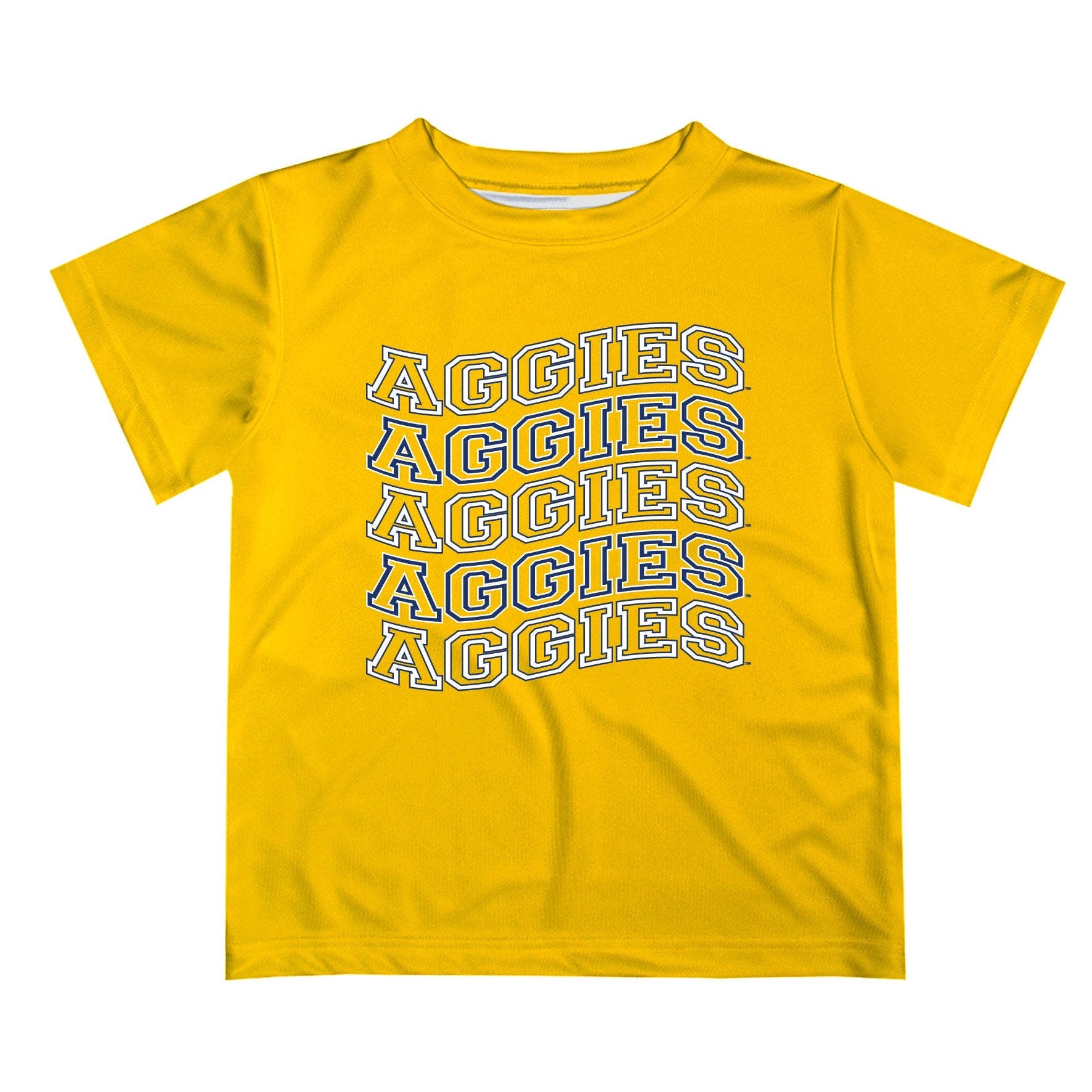 North Carolina A&T Aggies Gold Art Short Sleeve Tee Shirt by Vive La F