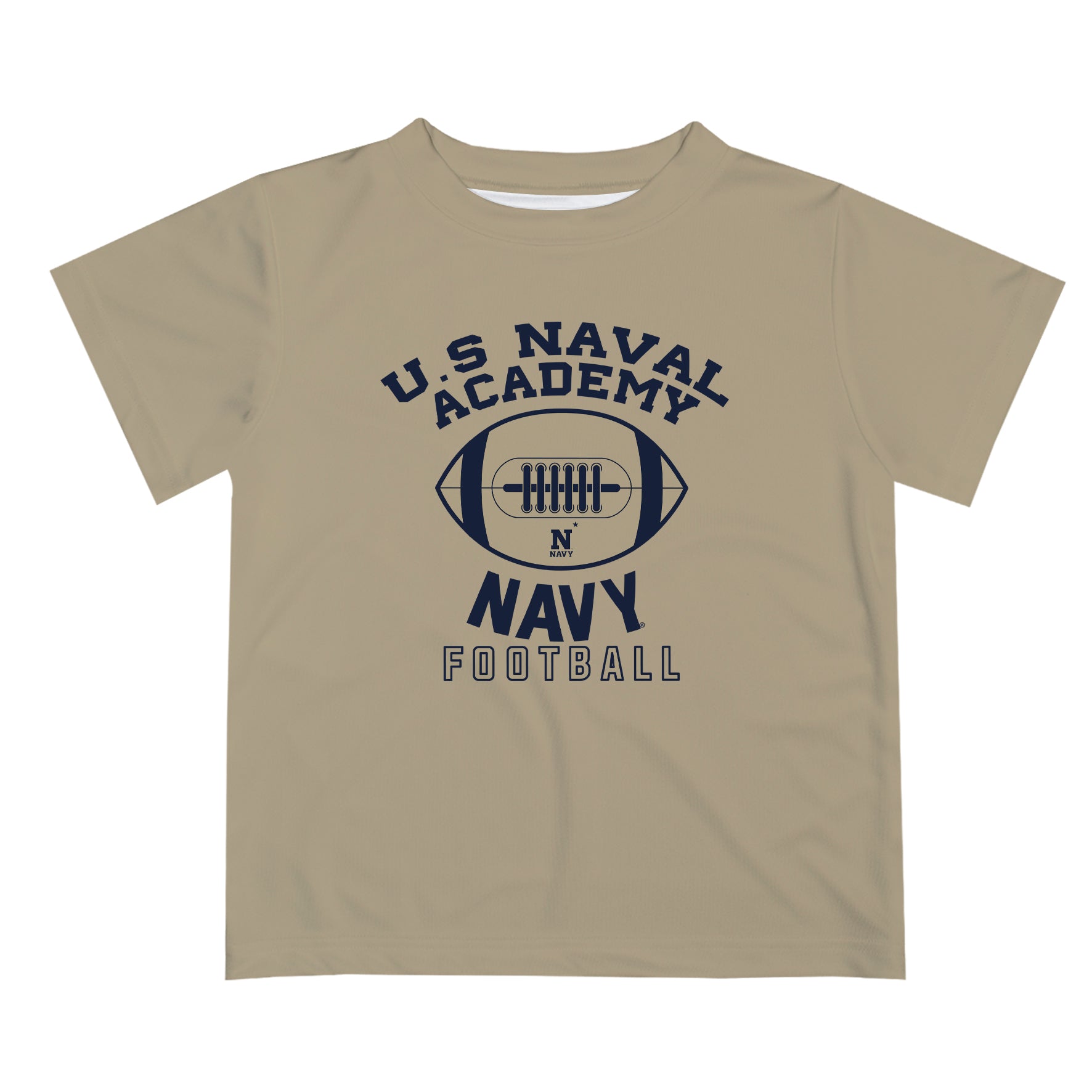 US Naval Academy Midshipmen Football Gold Short Sleeve Tee Shirt by Vi