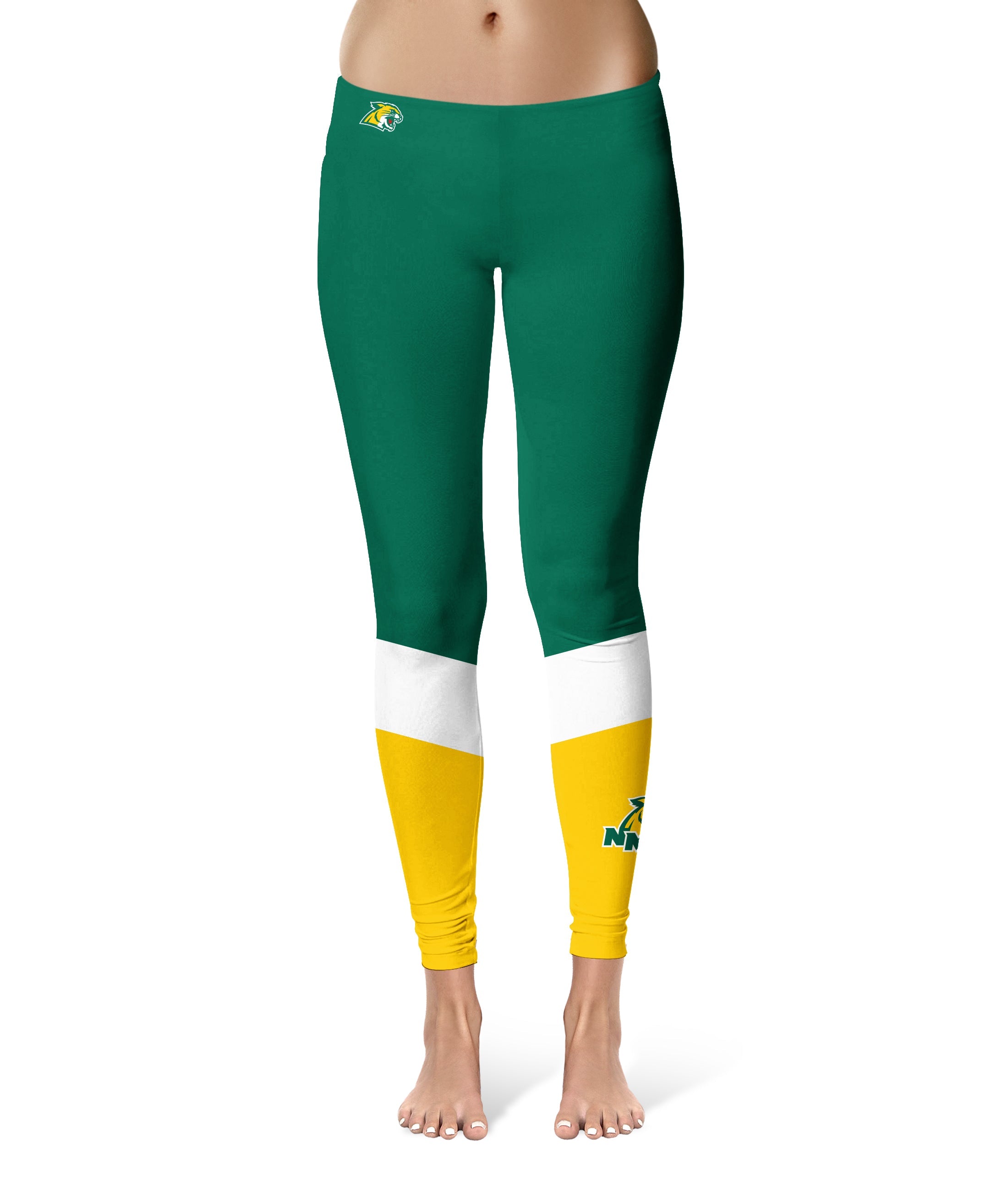 NMU Northern Michigan Wildcats Game Day Ankle Color Block Green Gold Y