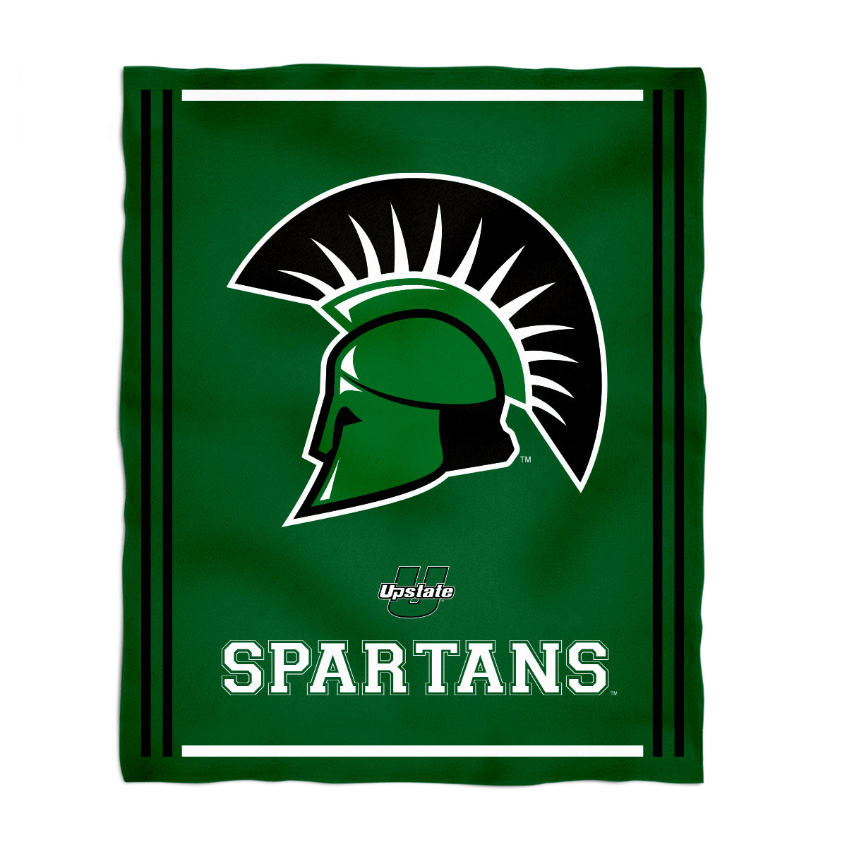USC Upstate Spartans Kids Game Day Green Plush Soft Minky Blanket 36 x