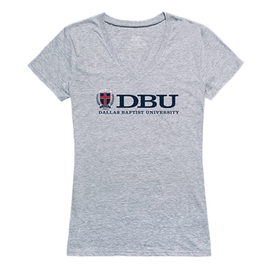 DBU Dallas Baptist University Womens Seal Tee T-Shirt Heather Grey