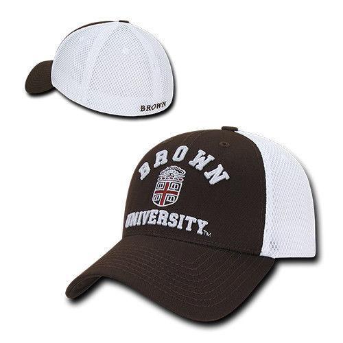 NCAA Brown University Structured Mesh Flex Baseball Caps Hats