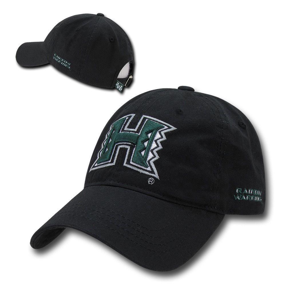 NCAA Hawaii University Rainbow Warriors Relaxed Cotton Baseball Caps H