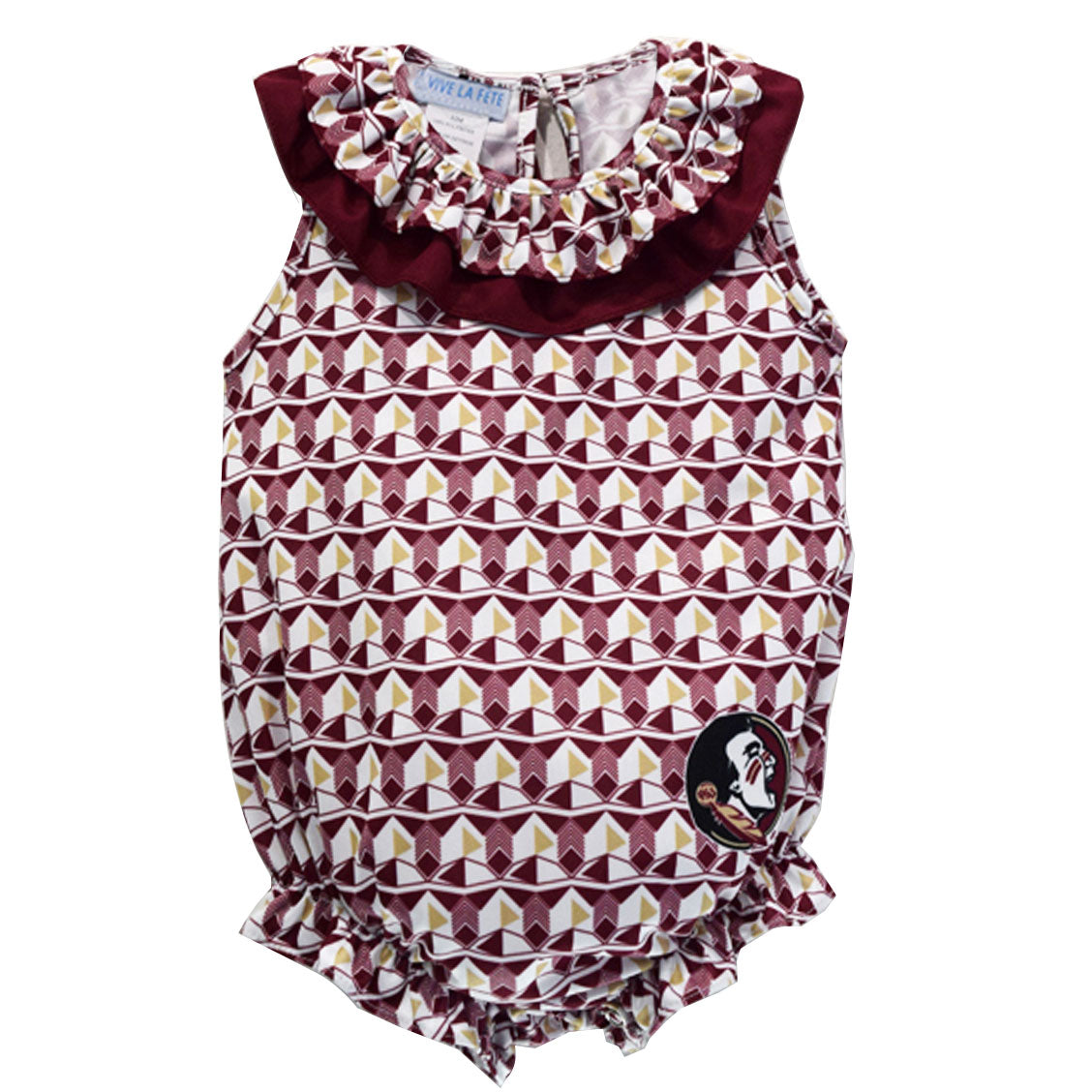 Florida State University Girls Sleeveless One Piece Jumpsuit by Vive L